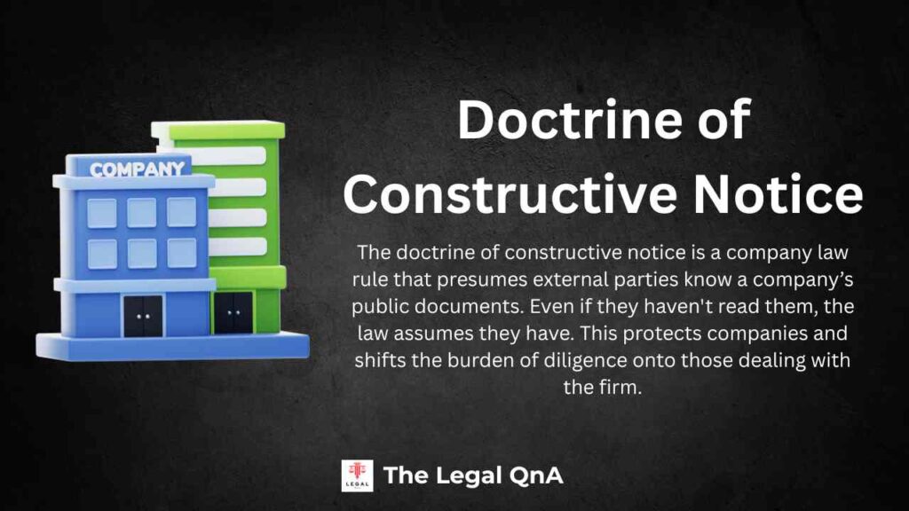 Doctrine of Constructive Notice - The Legal QnA