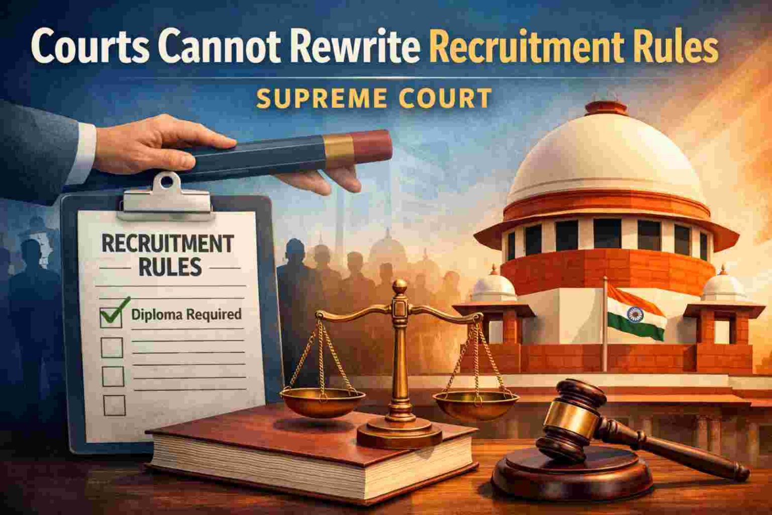 Courts cannot rewrite recruitment rules: Supreme Court - The Legal QnA